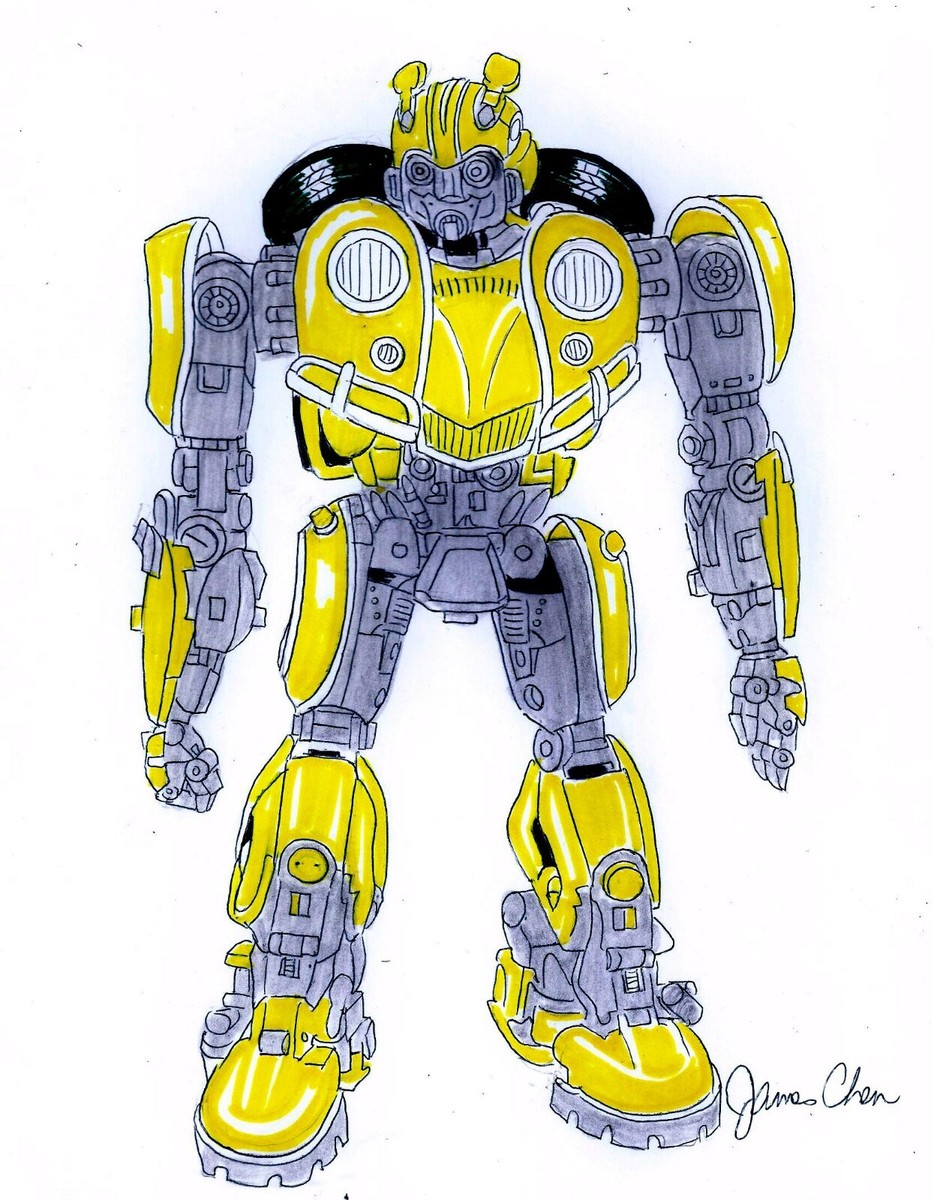 Transformers Bumblebee Drawing TRANSFORMERS #1 11th PTG TIAGO DA SILVA