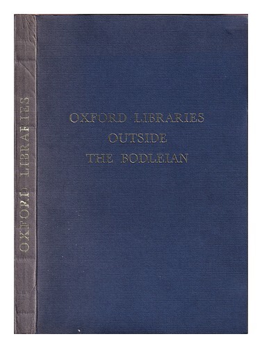 MORGAN, PAUL (1915-2006). OXFORD BIBLIOGRAPHICAL SOCIETY Oxford ...