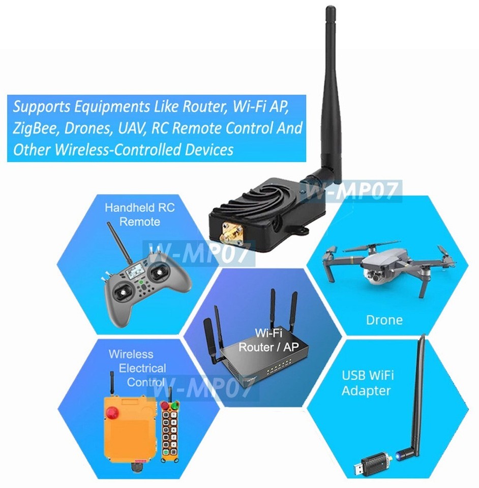 2.4Ghz 4W Wi-Fi Signal Booster Range Extender For UAV Drone RC ...