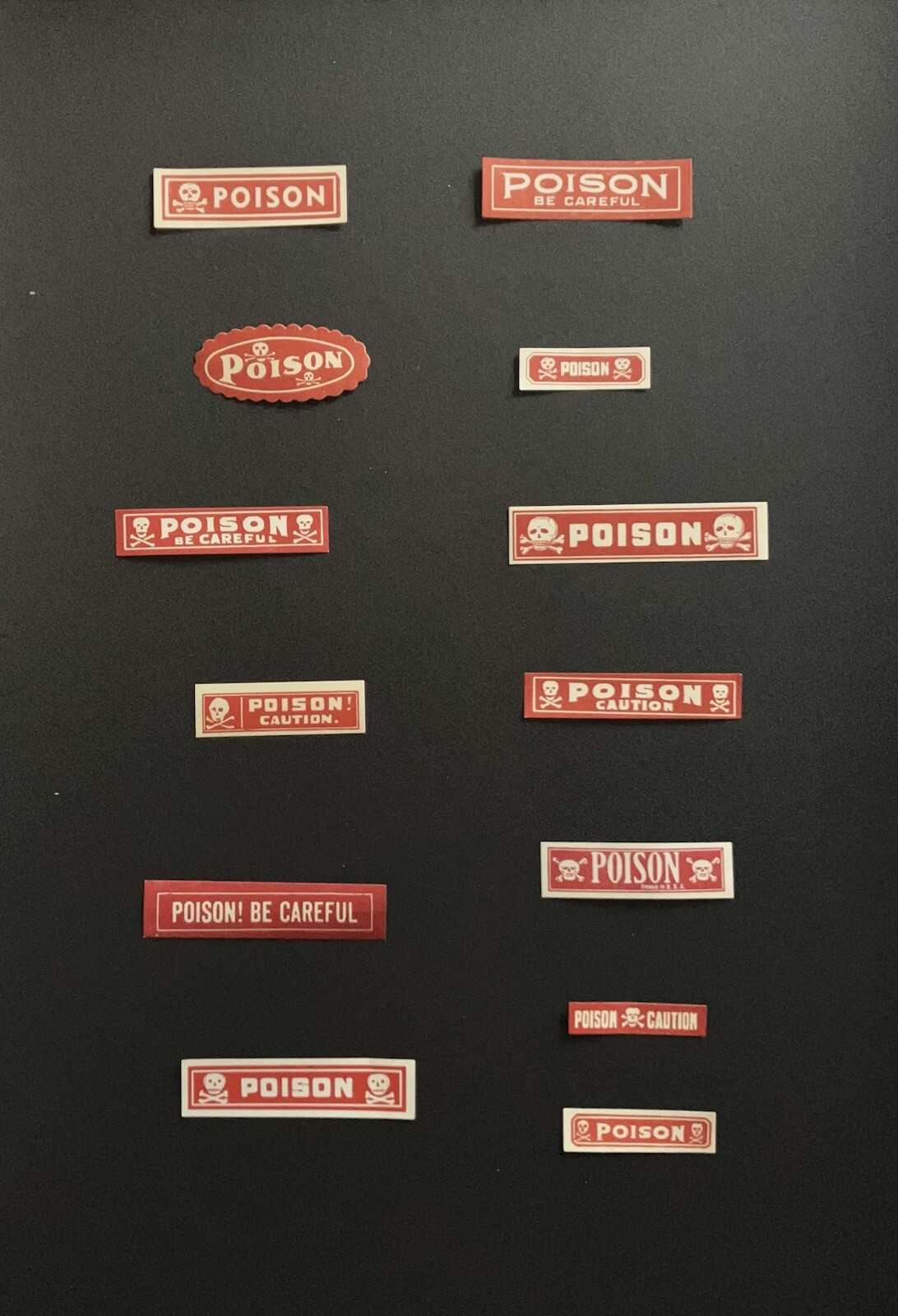 Vintage “POISON” Label Collection - Set of 13 VERY RARE labels - SO ...