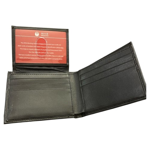 Perry Ellis Men's Black RFID Bifold Passkey Wallet NWT | eBay