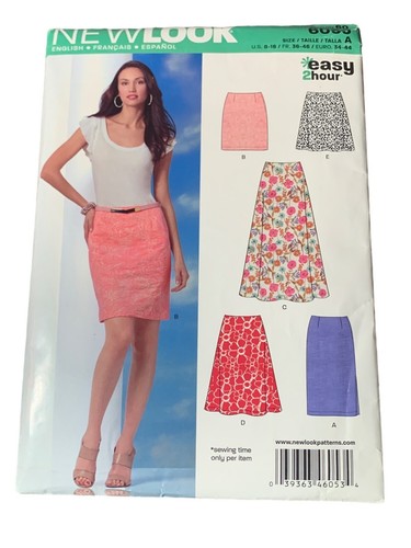 New Look 6053 Womens Sewing Pattern Skirt Sizes 8-18 uncut | eBay