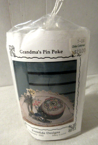 HTF Eventide Designs GRANDMA'S PIN POKE Counted Cross Stitch Pattern w ...