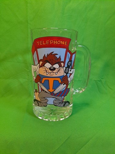 1998 Telephone Booth Super Taz Tasmanian Devil Warner Bros. Pint Glass ...