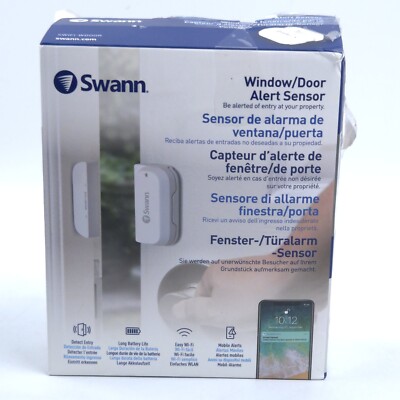Swann Window/Door Alarm Sensor, Home Security Alert, Wireless Wi-Fi ...