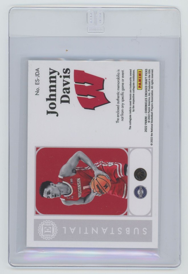 2022-23 Panini Encased Swatches Johnny Davis Basketball Card #ES-JDA | eBay
