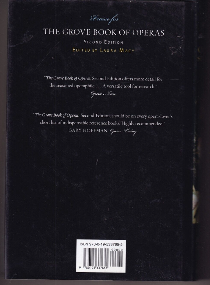 THE GROVE BOOK OF OPERA SINGERS by Laura Macy (2008 Hardcover){Ii2 ...