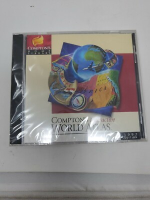 Comptons Interactive World Atlas PC CD-ROM 1997 Edition Software Brand ...