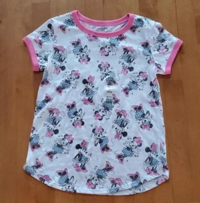 Girls Disney Minnie Mouse Cute Vibes Ringer T-Shirt Size Large XL white ...