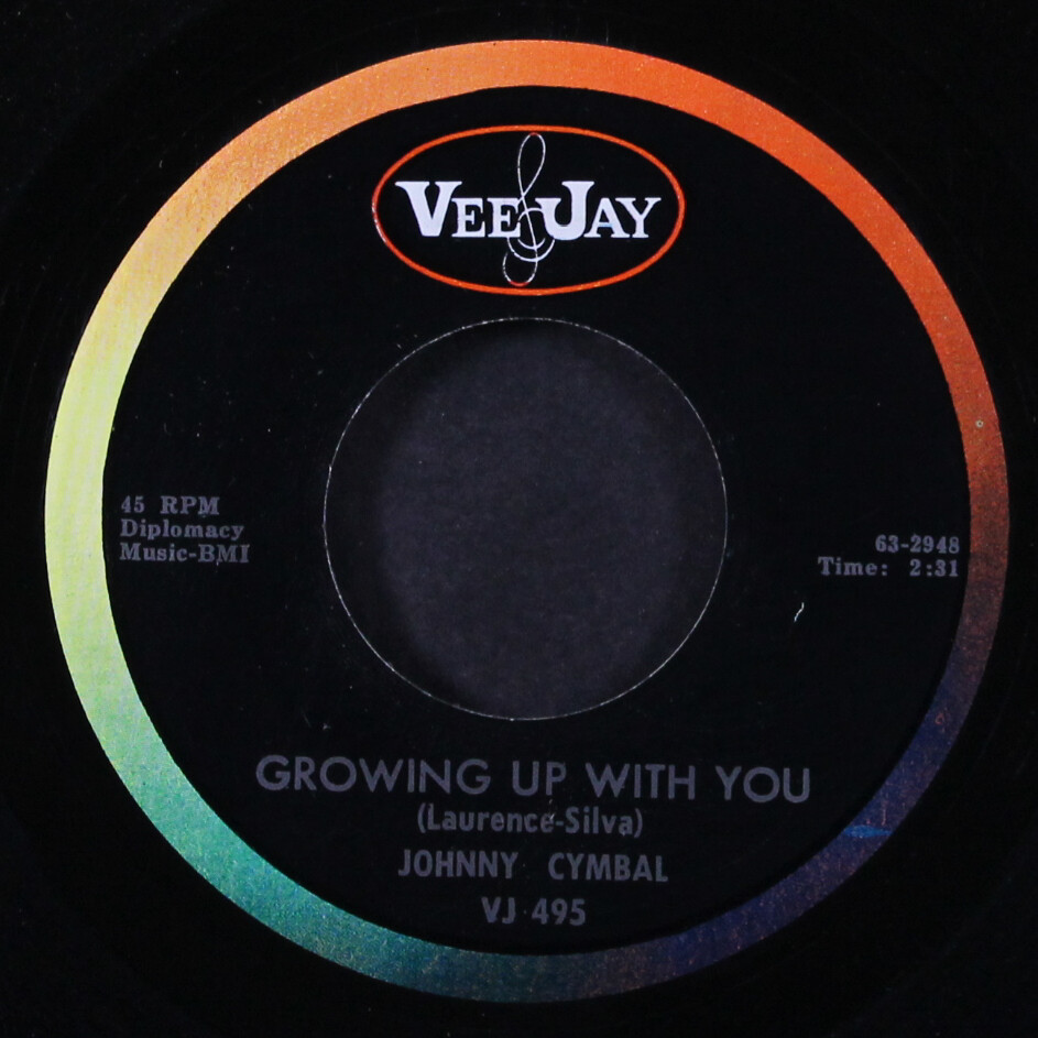 JOHNNY CYMBAL: bachelor man / growing up with you VEE-JAY 7" Single 45 ...