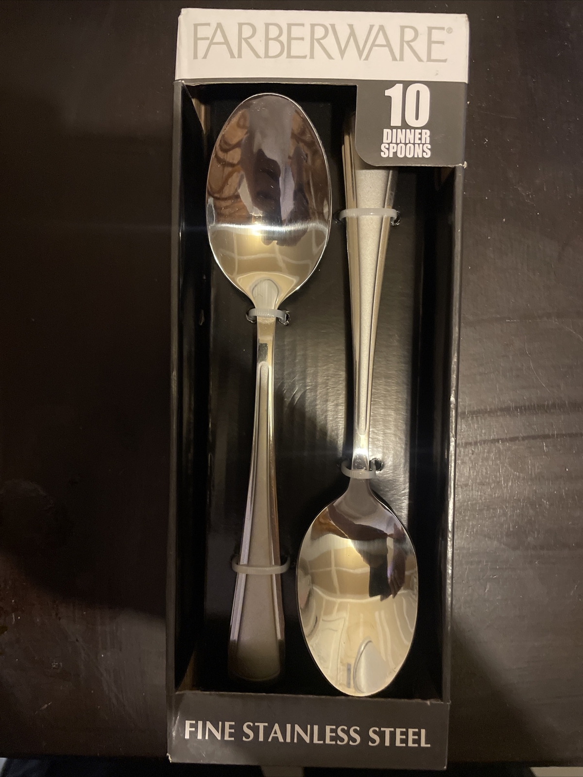 Farberware Fine Stainless Steel Dinner Spoons Set of 10 Chelsea for ...