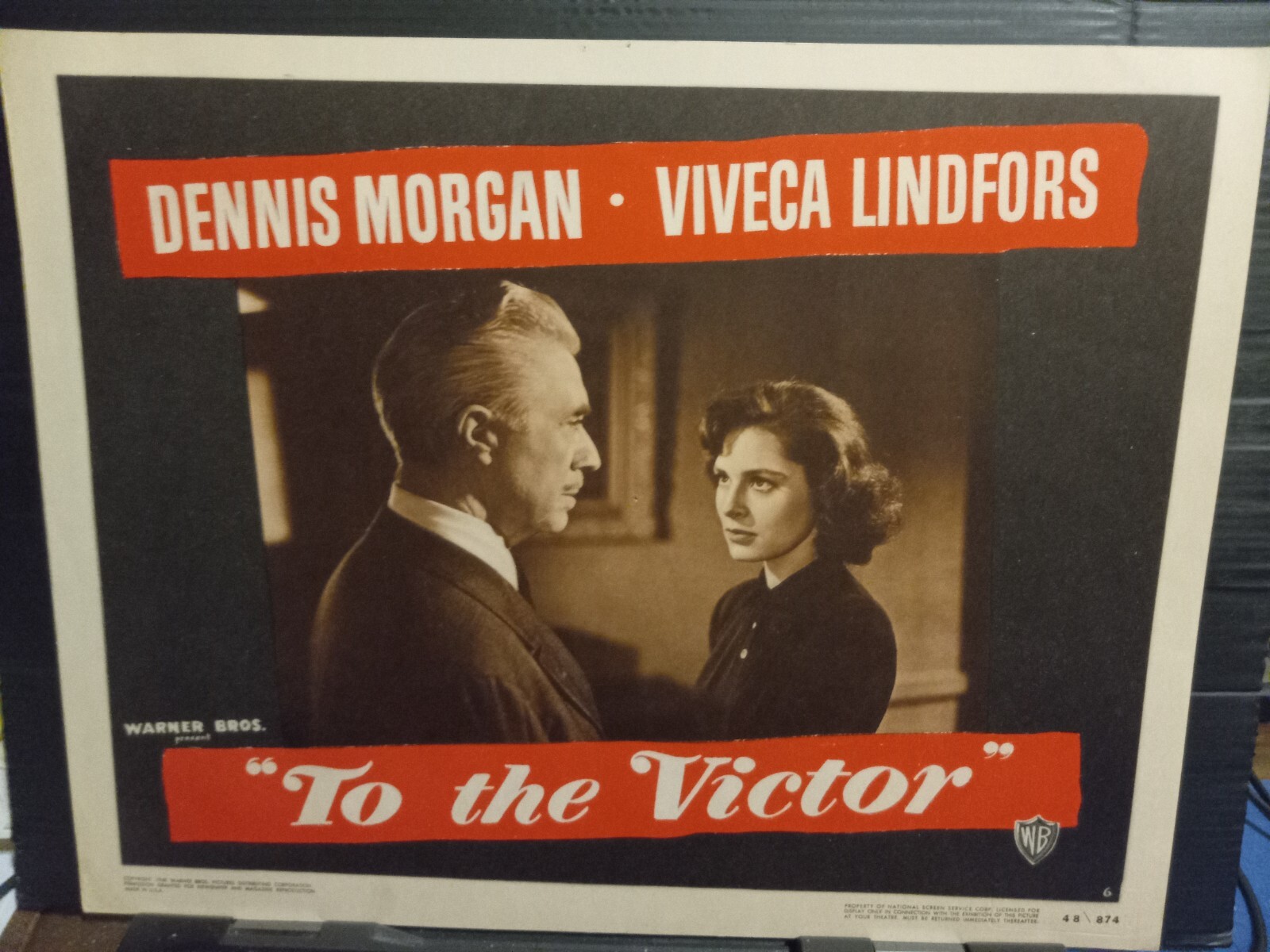 Lobby Card 1948 TO THE VICTOR Viveca Lindfors suspect Eduardo Ciannelli ...