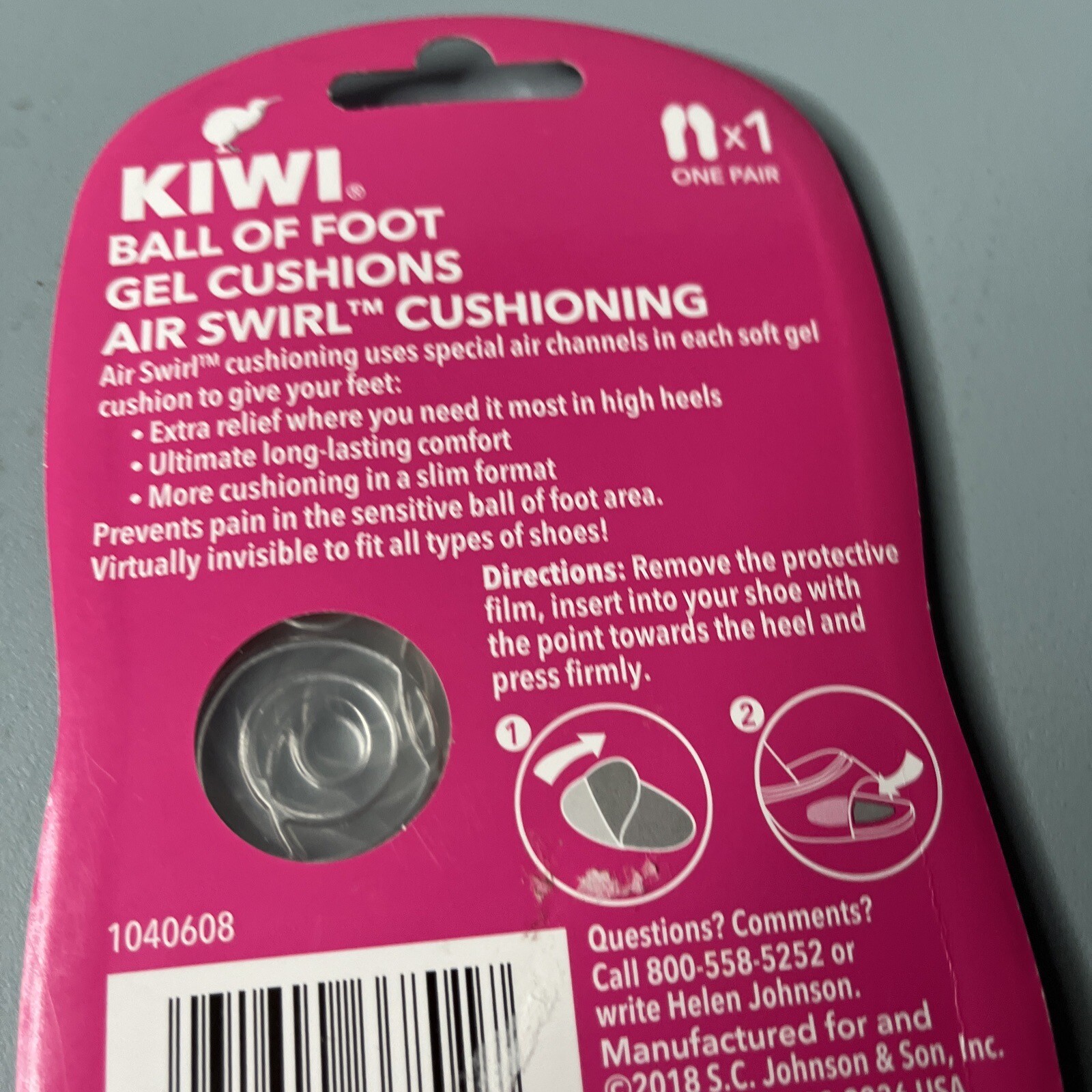 KIWI Women's Comfort Gel Cushions High-Heel Ball of Foot Pads - 1 Pair ...