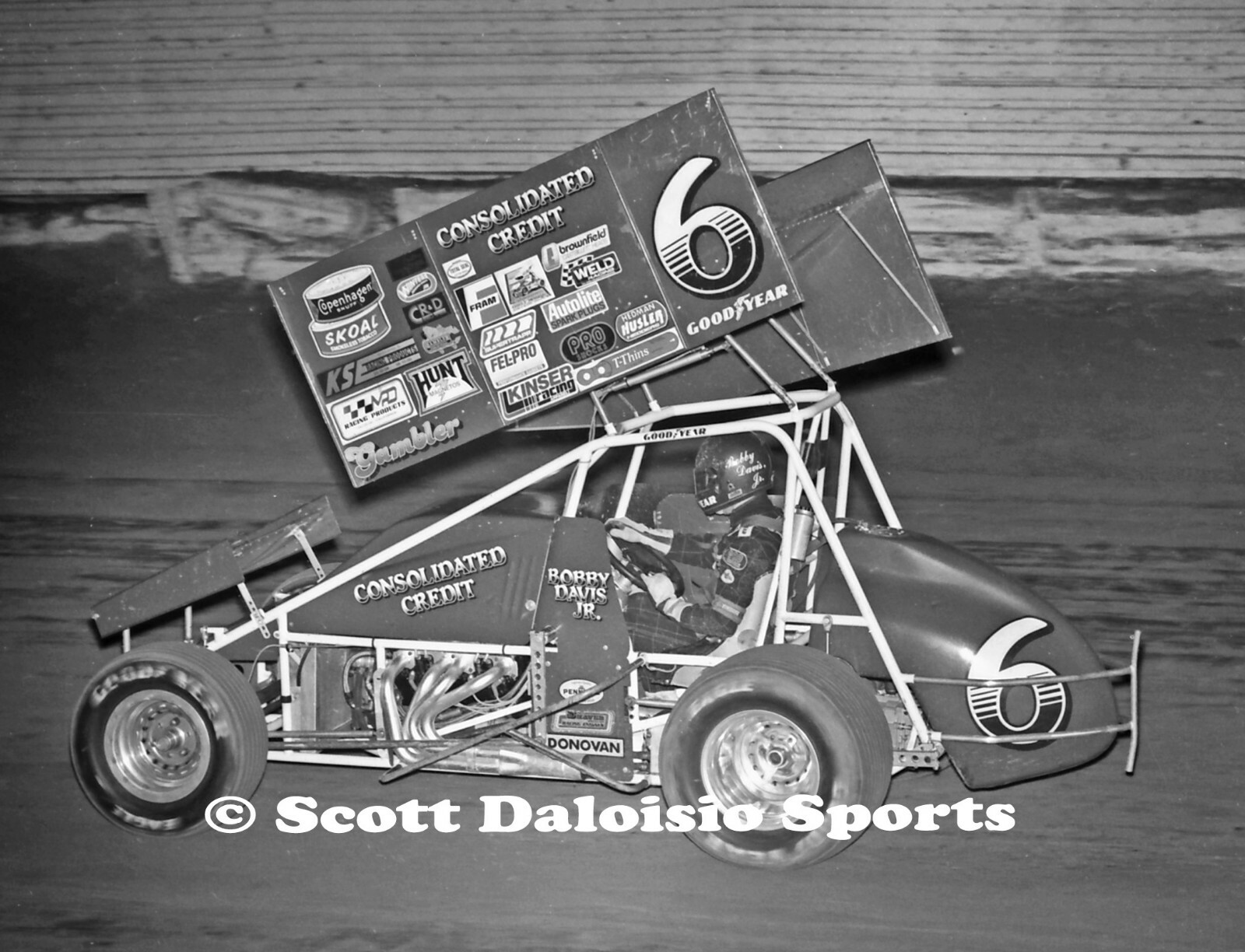 1987 Bobby Davis Jr. Manzanita Speedway 8 x 10 World of Outlaws Sprint ...