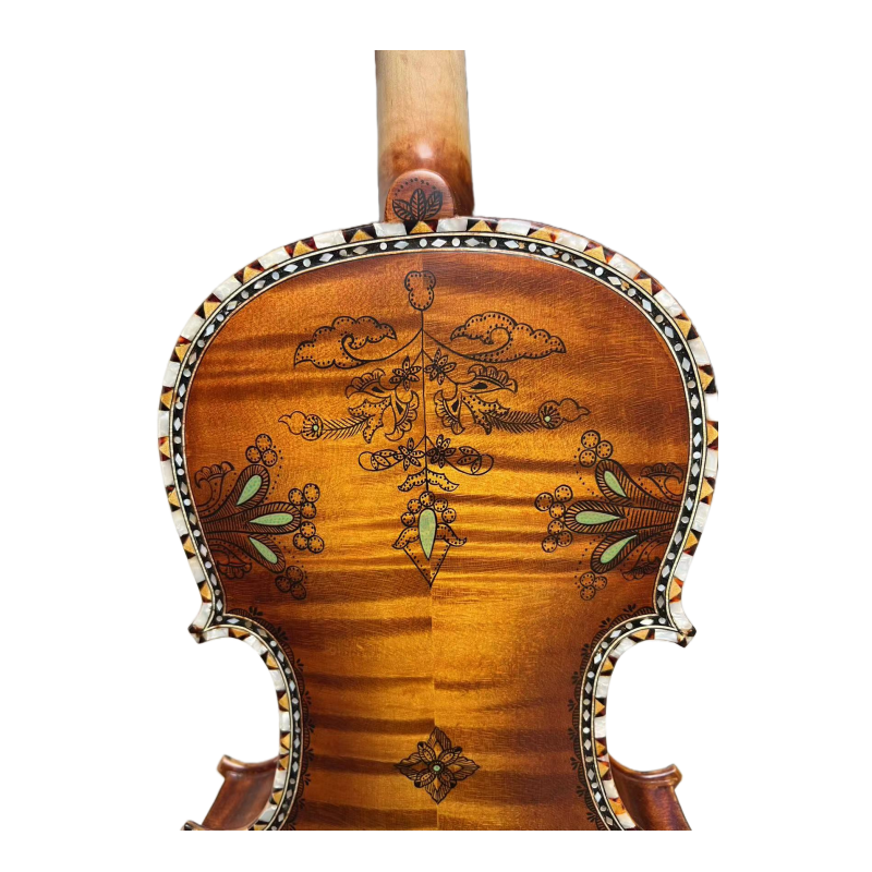 Hand made Norwegian fiddle 4 strings 4/4 violin Hardanger fiddle ...