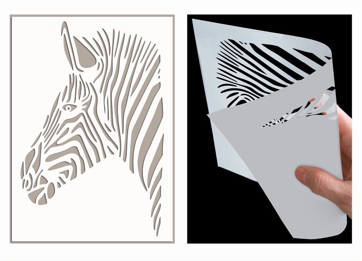 Zebra Stencil Animal Prints Lots Of Stripes Stencils Template