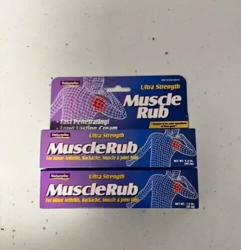 SET OF 2 Muscle Rub Extra Strength Backache Menthol 1.0% Fast ...