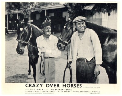 Crazy Over Horses Original Lobby Card Huntz Hall Smoki Whitfield Bowery ...