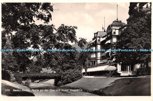 R403279 Baden Baden Partie an der Oos mit Hotel Stephanie Emil Hartmann ...
