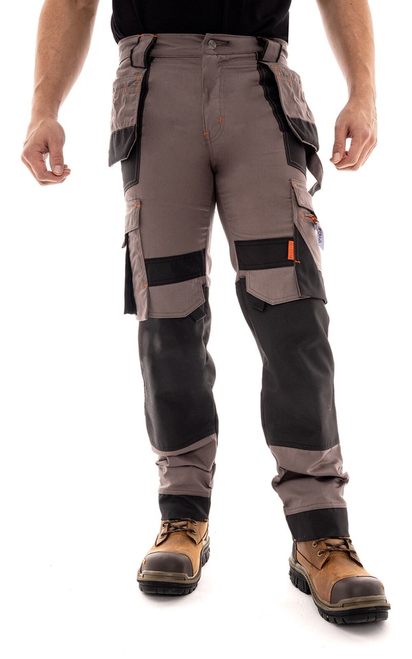 Mens Construction Work Pants Heavy Duty Cordura Cargo Workwear Utility ...