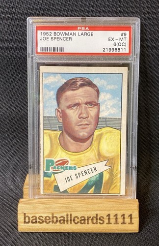 1952 Bowman Large Football #9 Joe Spencer PSA 6 (OC) EX-MT F3 | eBay
