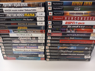 PS2 Playstation Lot (32 Games) No Doubles Most CIB Pac-Man Namco RPG ...
