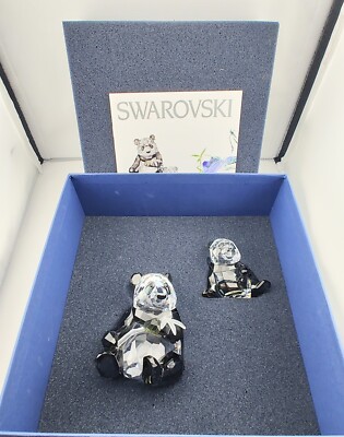 2008 Scs Swarovski Crystal Panda Figurines With Box | eBay