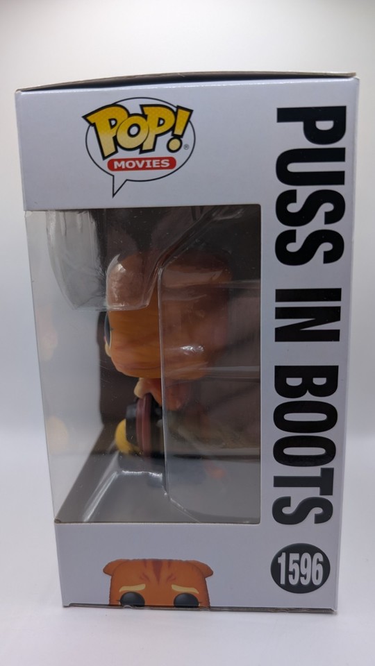 New Funko Pop - Puss in Boots 1596 - Shrek - Pop Movies + Protector | eBay