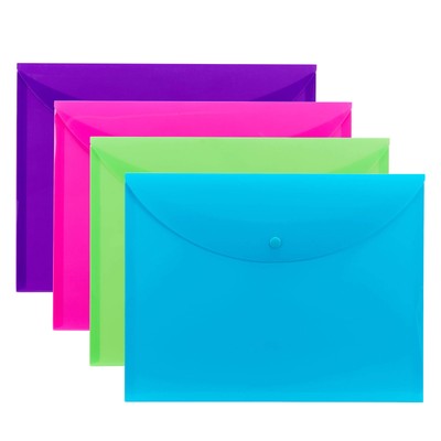 Project Envelope, Snap Closure, Top Load, Letter Size, Assorted Colors ...