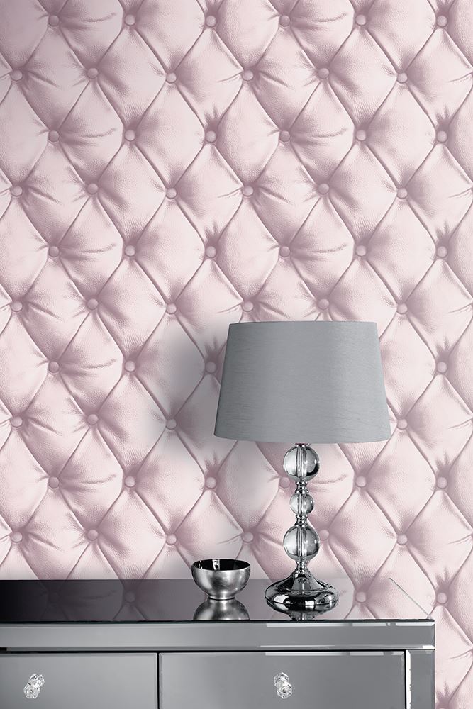 Quilted Wallpaper Pink