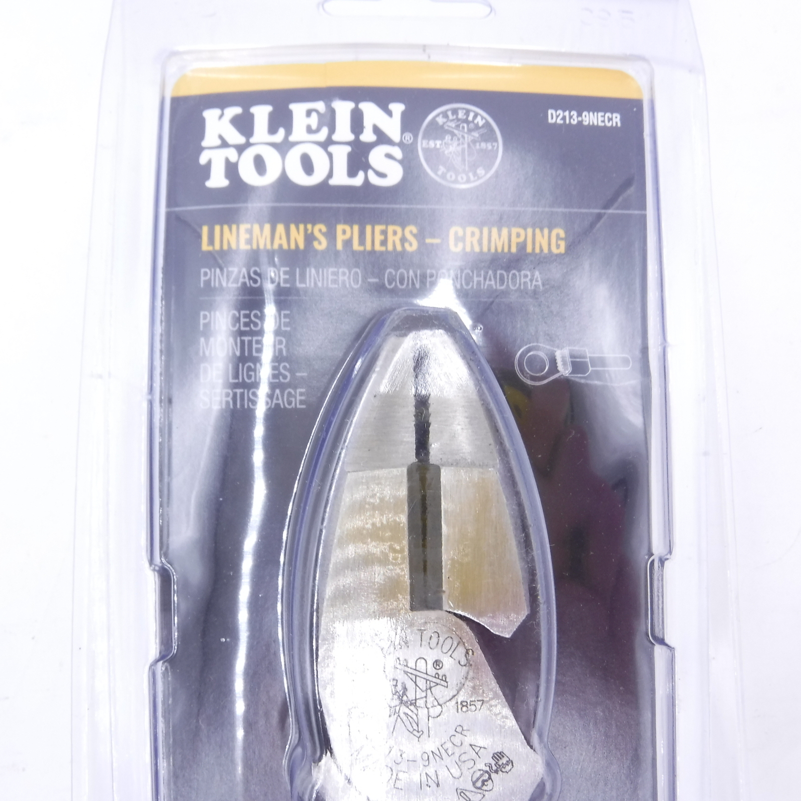 Klein Tools 9" Lineman's Crimping Pliers D213-9NECR | eBay