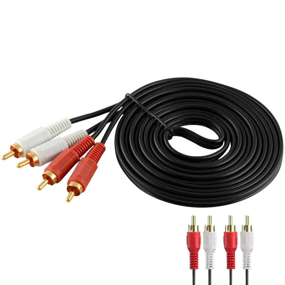 3FT 2 RCA Male to 2 RCA Male Cable Stereo Audio Cable for Home Theater ...