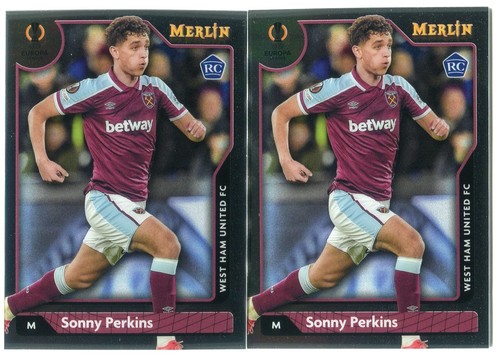 2X Sonny Perkins Rookie Card 2022 Topps Merlin UEFA Chrome #106 West ...