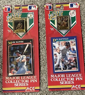 1991 MVP Major League Baseball Collector Pin Series Mark McGwire & Don ...