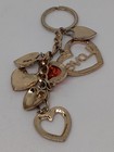 Love Heart Charms Reds Metallic Keychain Accessory | eBay