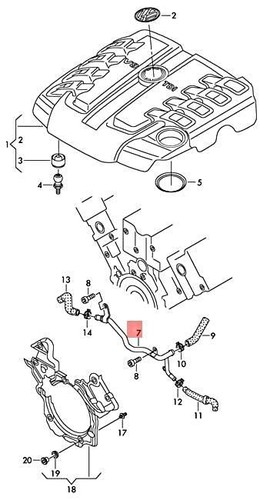 Genuine VW AUDI Touareg Q7 7P5 7P6 4LB Breather Line 057103227AJ | eBay