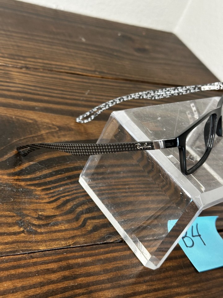 Ray-Ban Optics RB8901-5610 Men Black Shiny Gray Carbon Fiber Eyeglasses ...