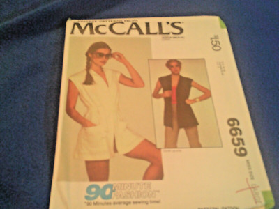 McCall's 6659 Size Large 90 Minute Fashion cover up 1979 | eBay