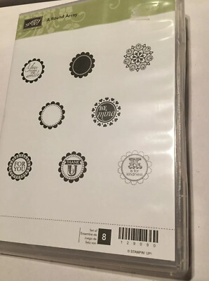 Stampin Up A Round Array Set Scallop Circles /Sayings | eBay