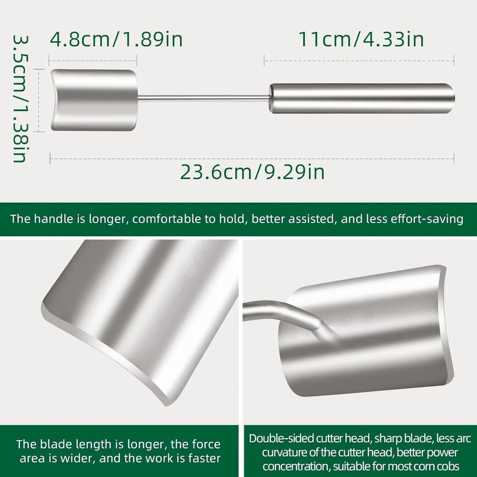 Corn Peeler New Long Handle Stainless Steel Corn Stripper Tool Corn on ...