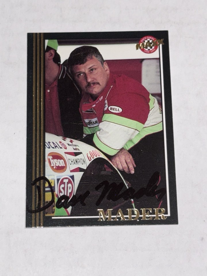 Dave Mader 1992 BLACK MAXX RACING VINTAGE NASCAR signed card | eBay