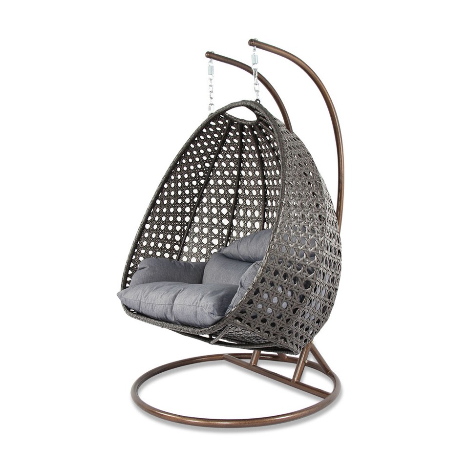 Island Gale 2Person Outdoor Patio Rattan Hanging Wicker Swing Chair Egg ...