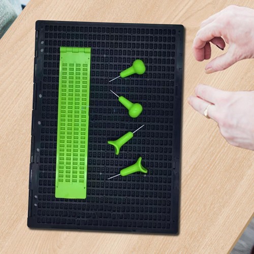 2 Braille Slate and 4 Stylus Portable Braille Writing Slate for Blind ...
