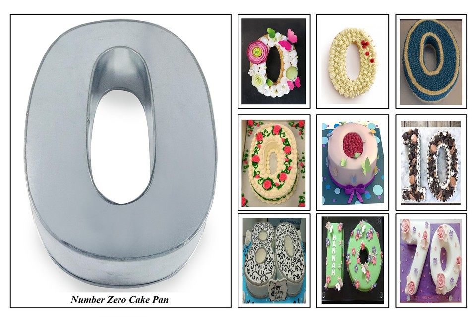 NUMBER CAKE TINS BIRTHDAY ANNIVERSARY CELEBRATION 0 TO 9 PAN MOULD TWO ...