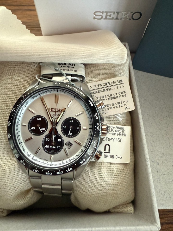 SEIKO SBPY165 White Panda Mens Watch | eBay