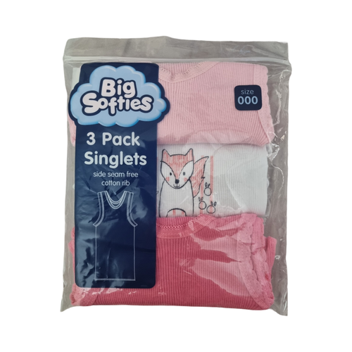 Big Softies 3 Pack of Pink Cotton Rib Baby Bibs Size 000 | eBay