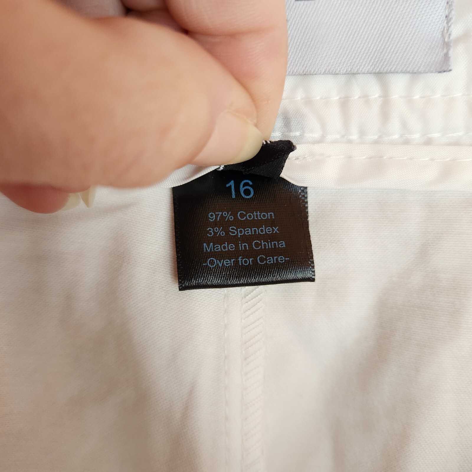 Sag Harbor NWT Denim White Pants Trousers Button Slash Pockets Plus Sz ...