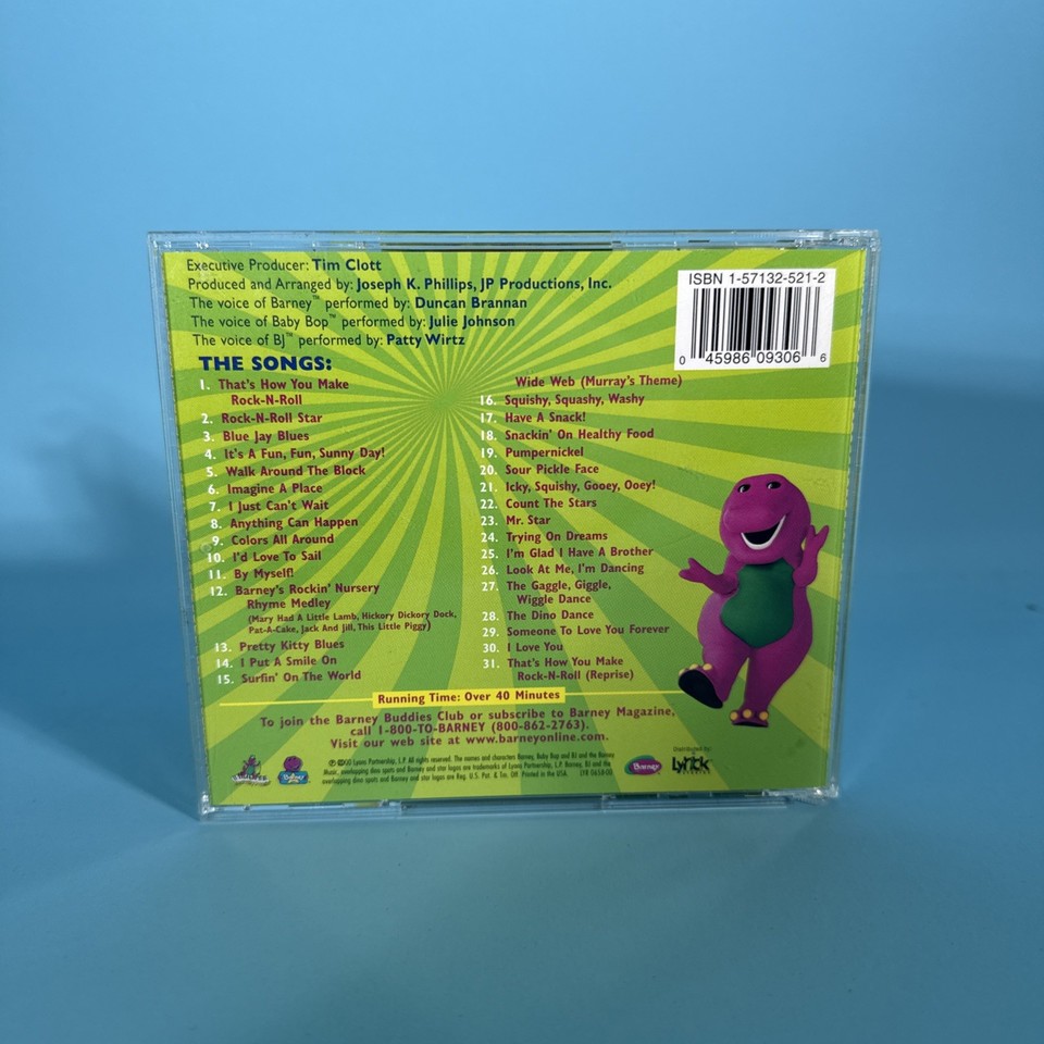 Barney Rocks! by Barney Children CD Sing Along August 2000 Hit ...