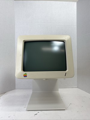 1984 Apple IIc Computer Monitor G090H with Vintage Apple Stand A2M4021 ...