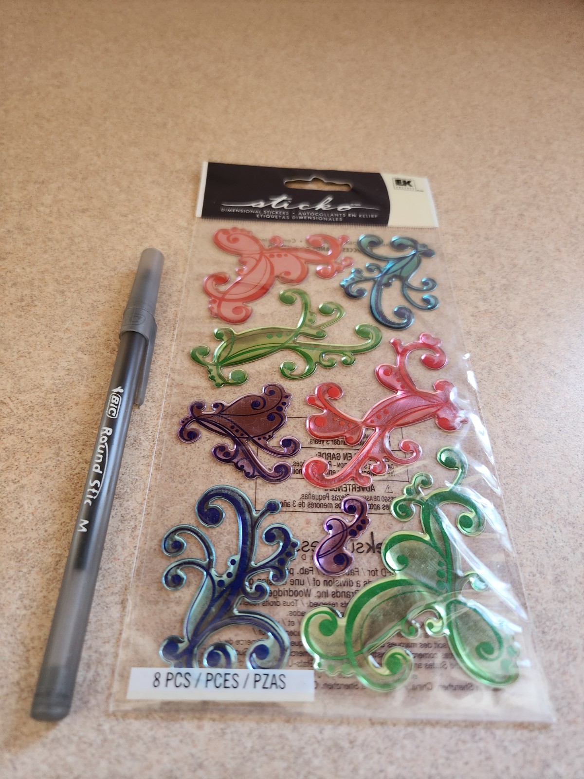 Sticko~Brillant Flourishes~Dimensional Stickers | eBay